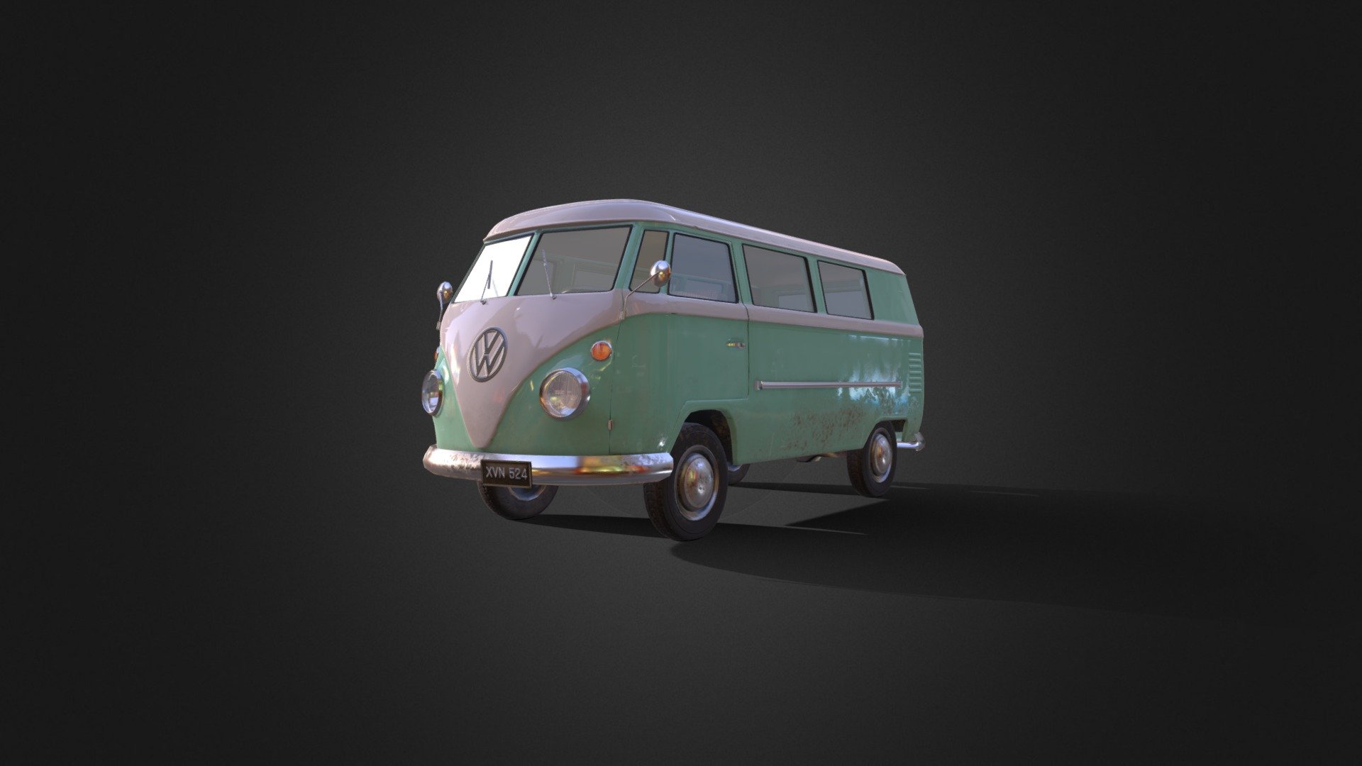 Volkswagen T1, VW T1, Low Poly - 3D model by Igor Zukowicz (@gonzobmx ...