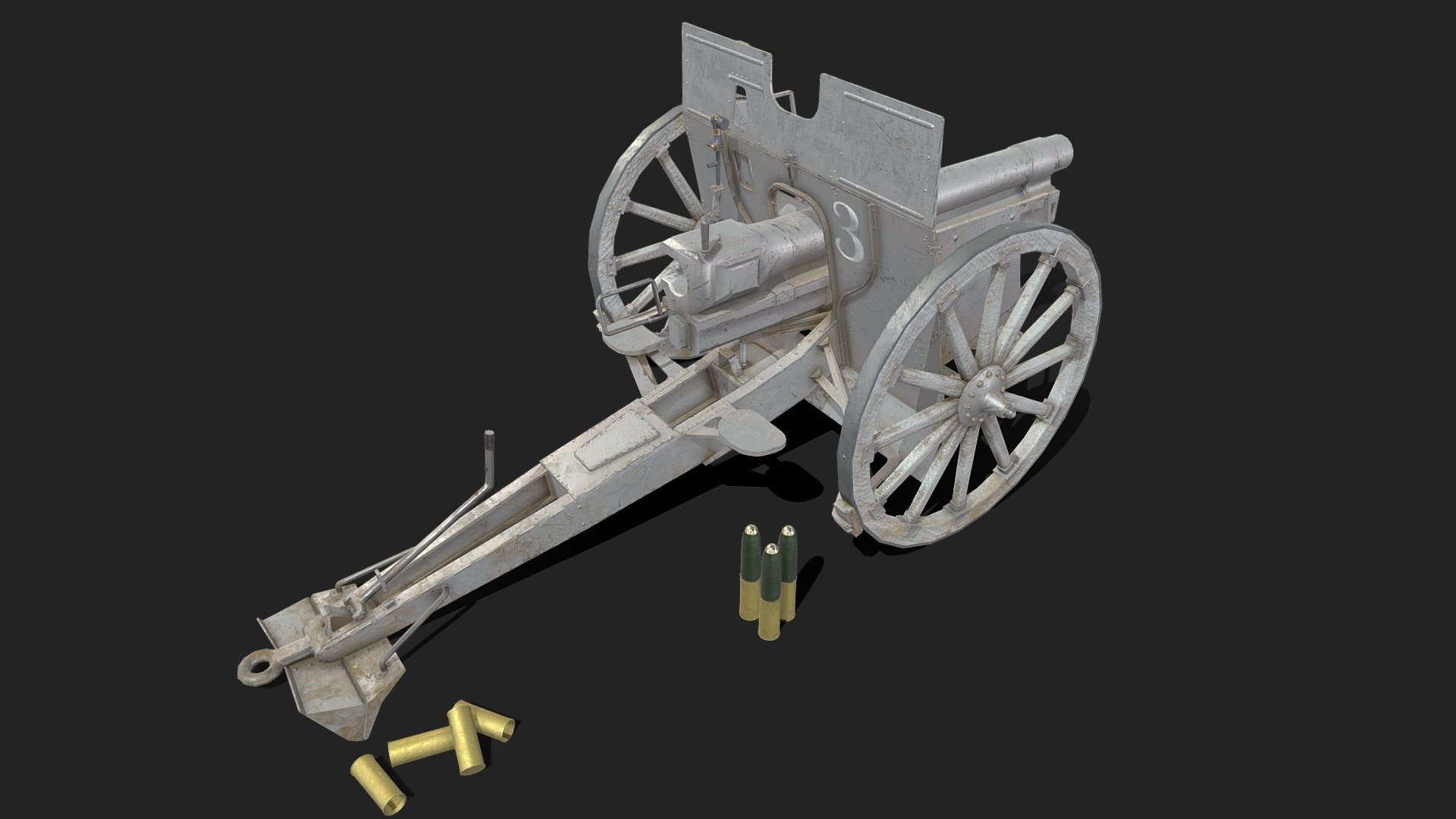 Feldkanone 96 - 3D model by Yevhenii_D (@YevheniiDubiaha) [90706ca ...