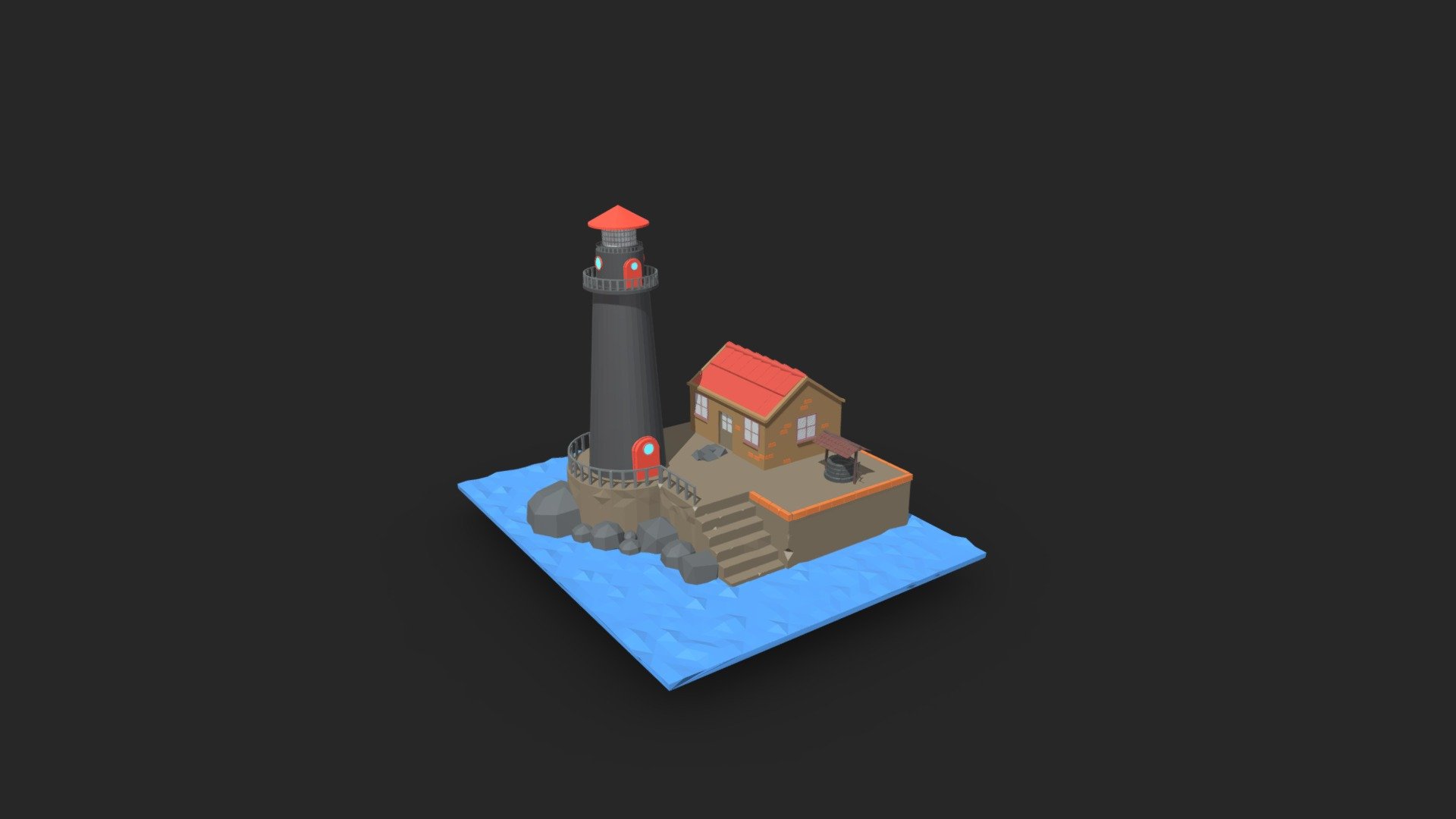 Lighthouse Low poly - Download Free 3D model by equess9 [90781e1 ...