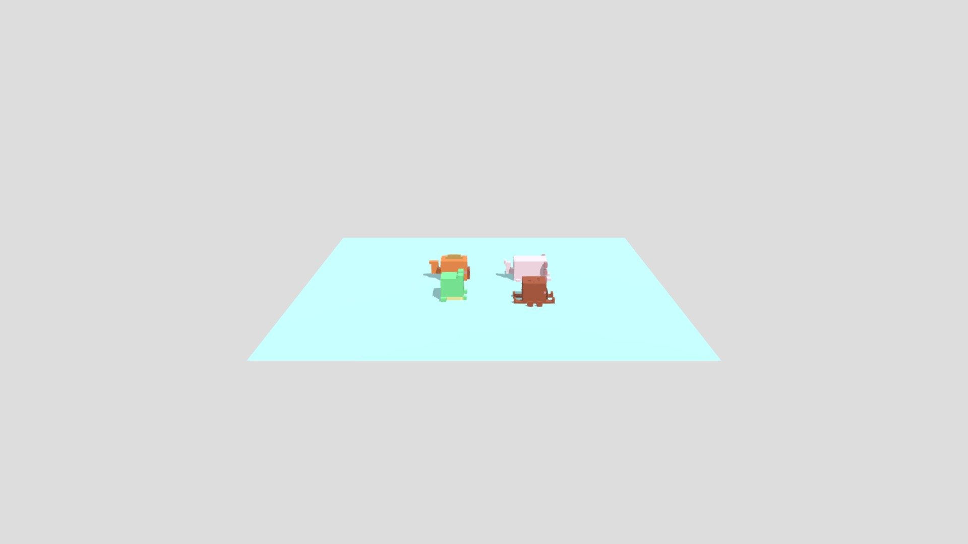 pixel animals - 3D model by ameliarusso04 [907c87a] - Sketchfab