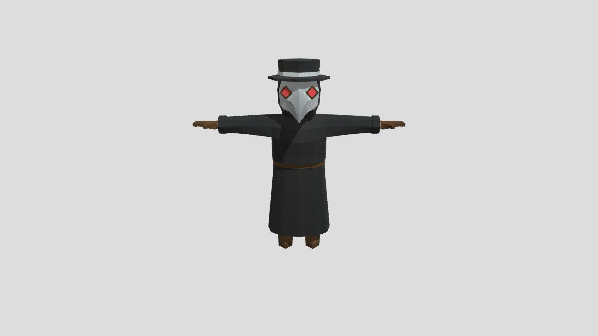 Low Poly Plague Doctor - Download Free 3D model by EricTheBlock ...