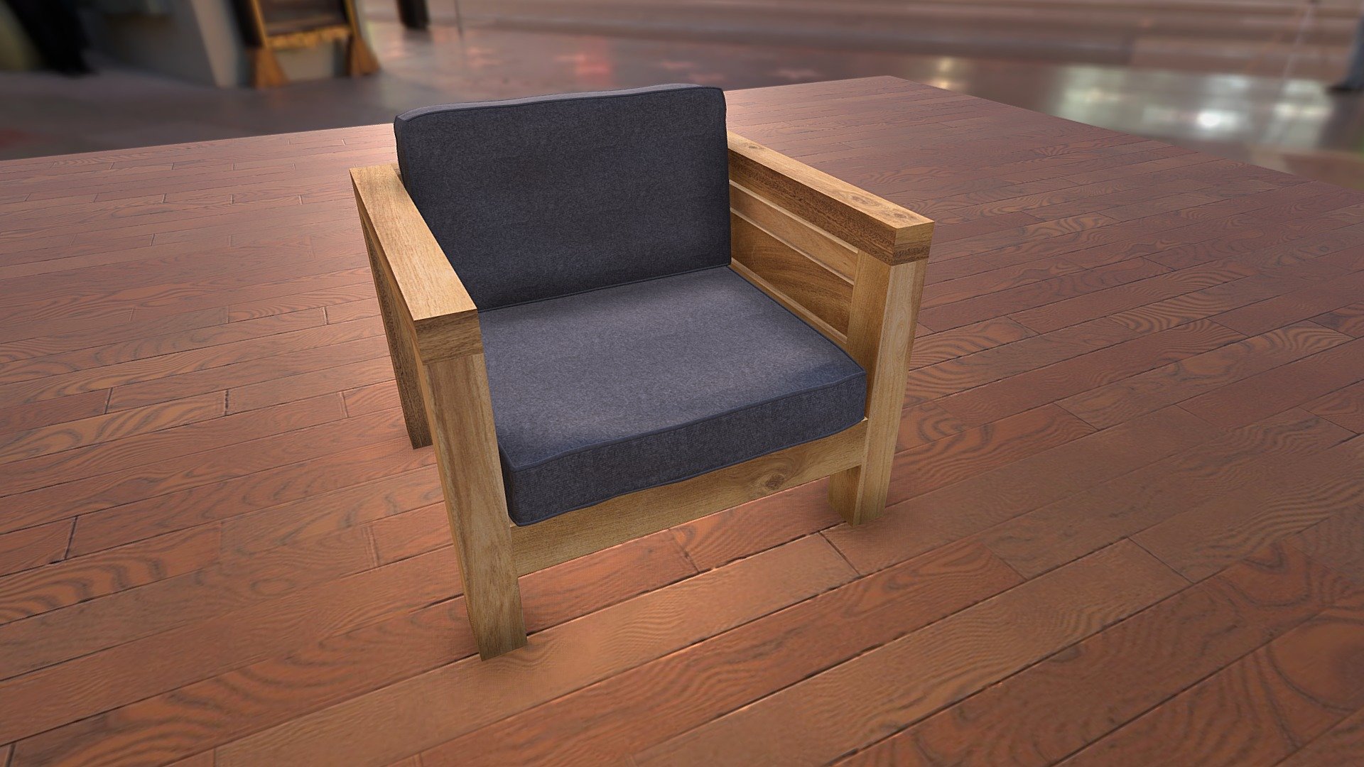 Outdoor Lounge Chair - 3D model by Rakib Hossain (@rakibtonoy) [9084a25 ...
