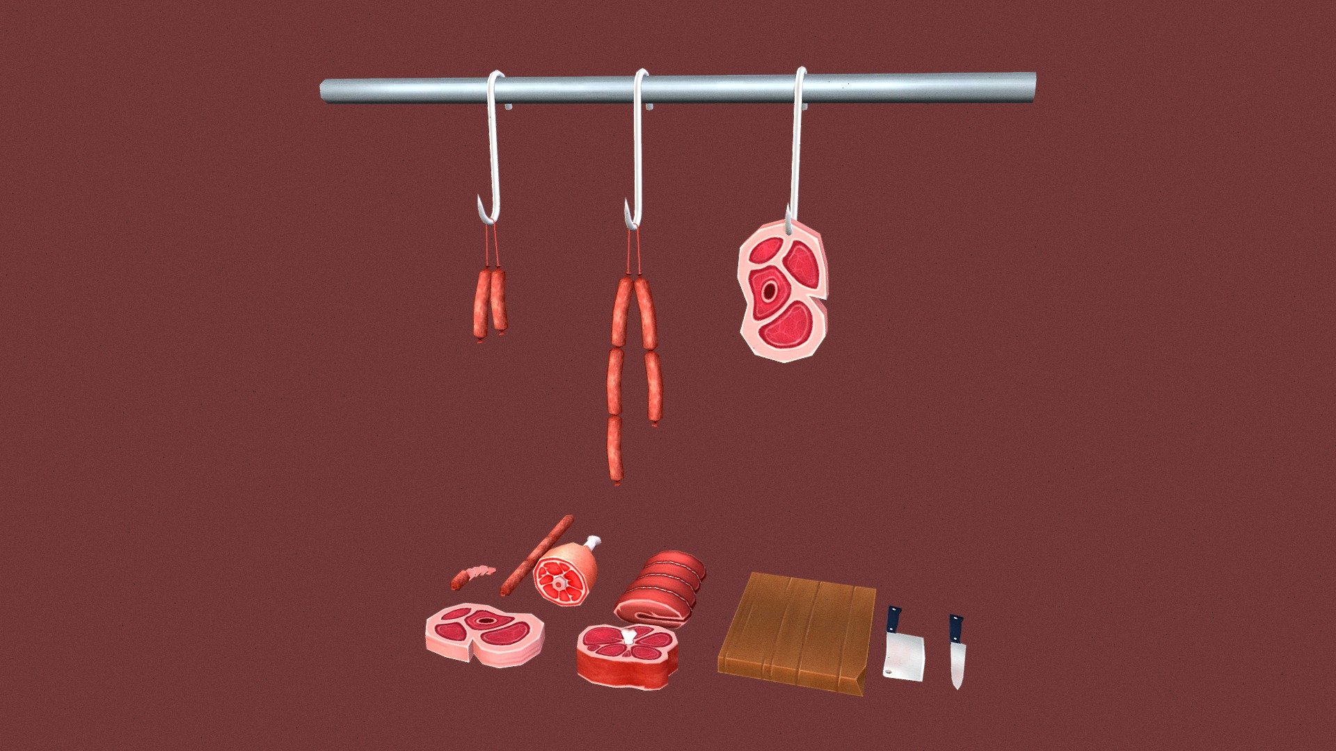 Meat - 3D model by Huy Trịnh (@Raykaiser) [908dd2f] - Sketchfab