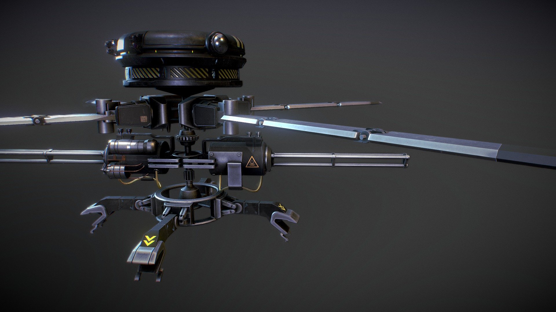 Combat Turret Drone FUZE - 3D model by Javier Alaiz (@Iwalyl) [9094b1f ...