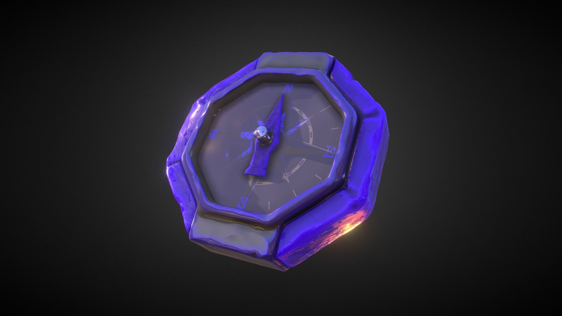 Stylized compass - Rare quality - Level 2 - Buy Royalty Free 3D model ...