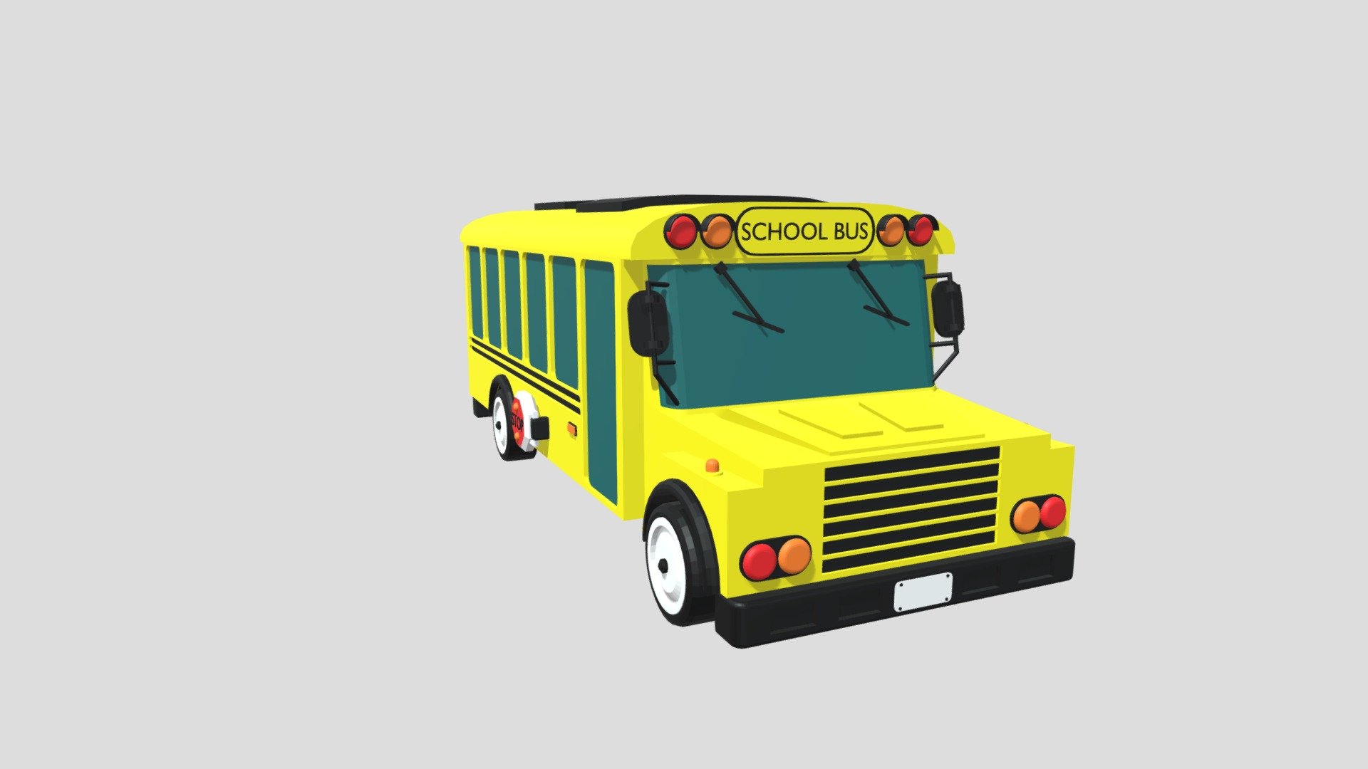 Cartoon School Bus - Buy Royalty Free 3D model by Philip Storm ...