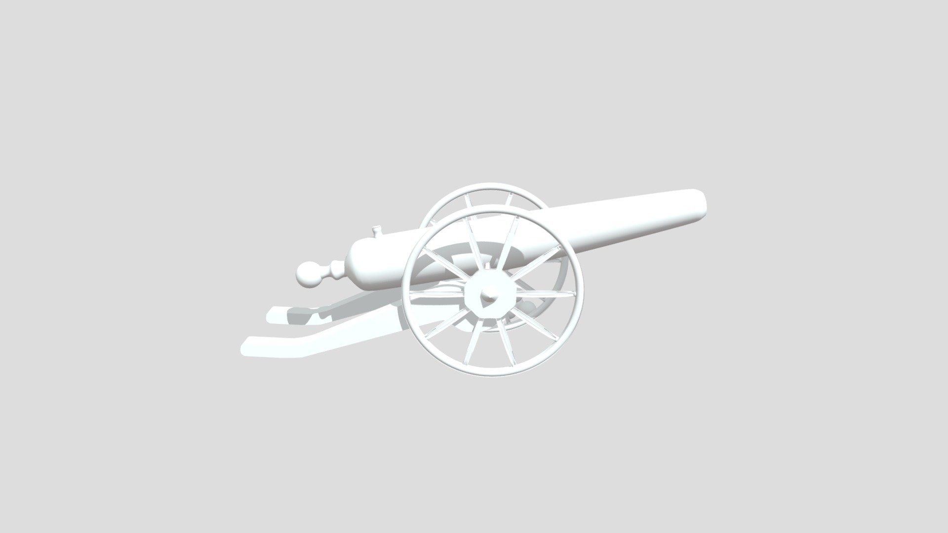 Three-dimensional model of a cannon - Download Free 3D model by ...