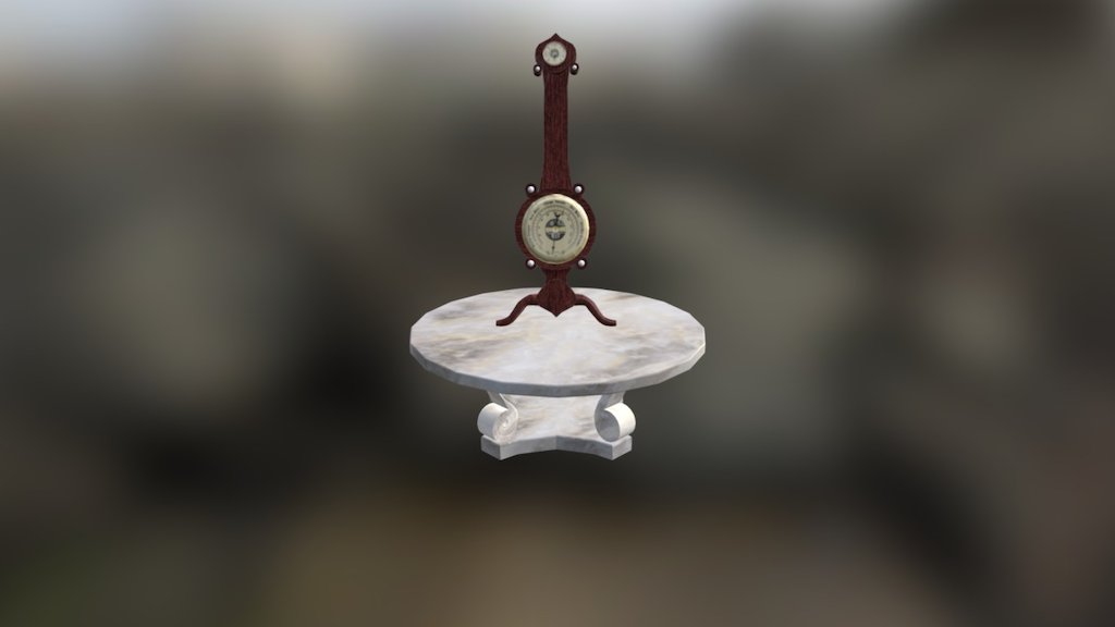 Barometer on a Table - 3D model by sledger234 [90968bf] - Sketchfab