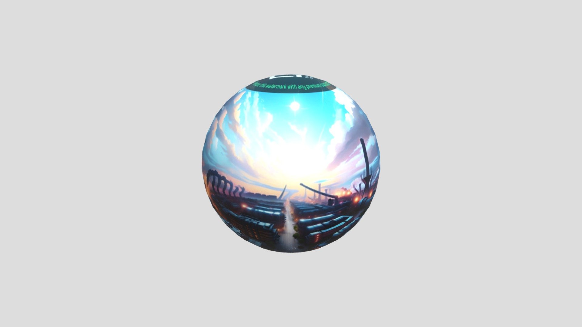 Glb City Real With Watermark - Download Free 3D model by ...