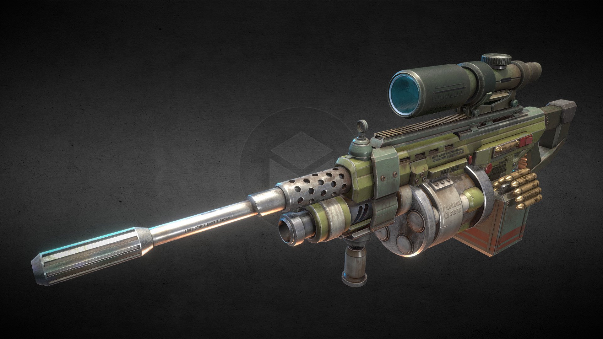 Heavy Machine Gun Concept - 3D model by JuegoStudio [9099fb4] - Sketchfab