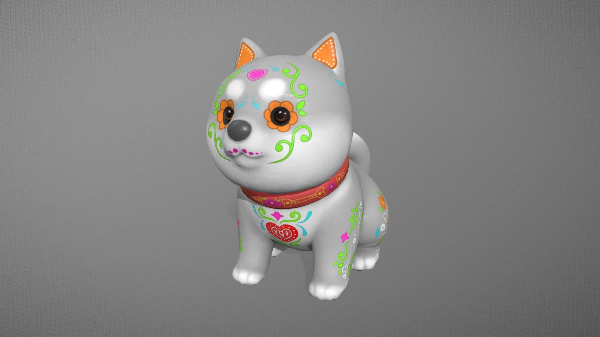 Shiba de los muertos - 3D model by DanSilva [909b05f] - Sketchfab