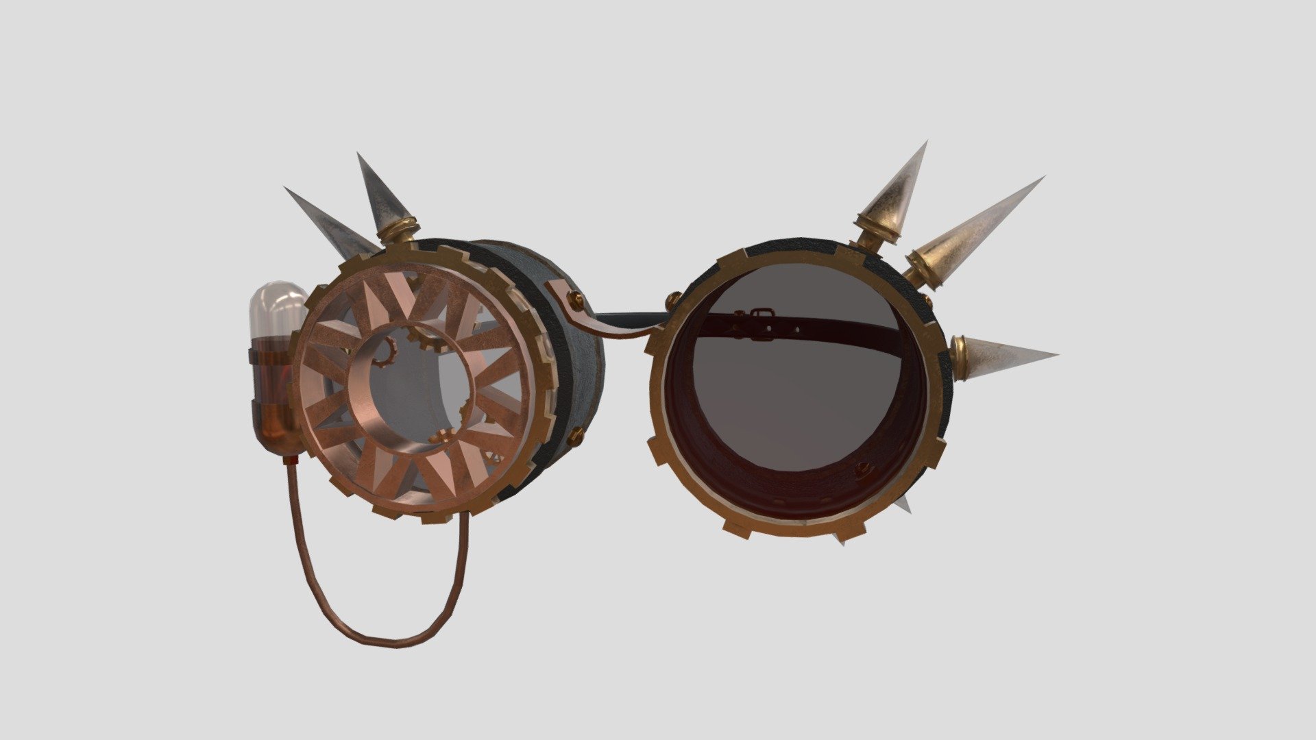 Steampunk Goggles - 3D model by hannah.maehler [909c352] - Sketchfab