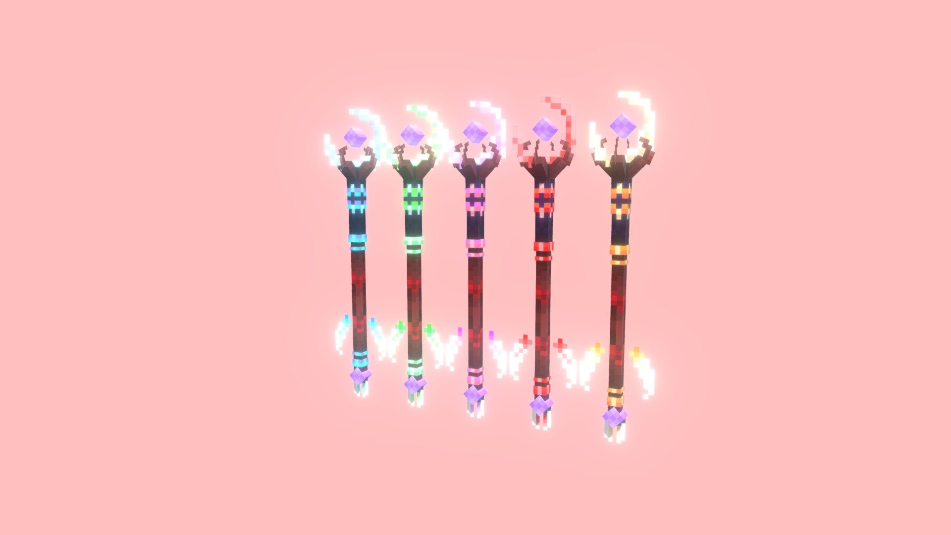 Moon Magic Staffs - 3D model by Vaskel [909ca59] - Sketchfab