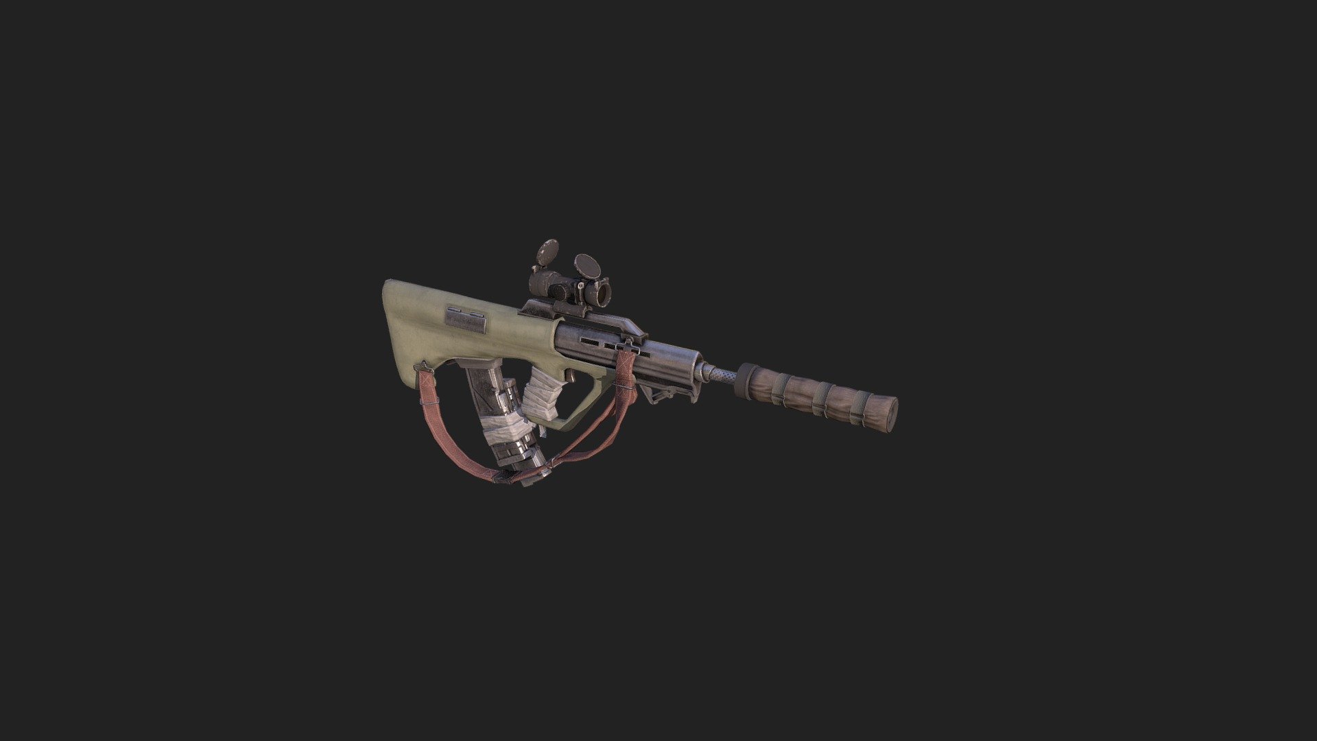 Bullpup Assault Rifle - 3D model by WizBeatrix [909e50a] - Sketchfab