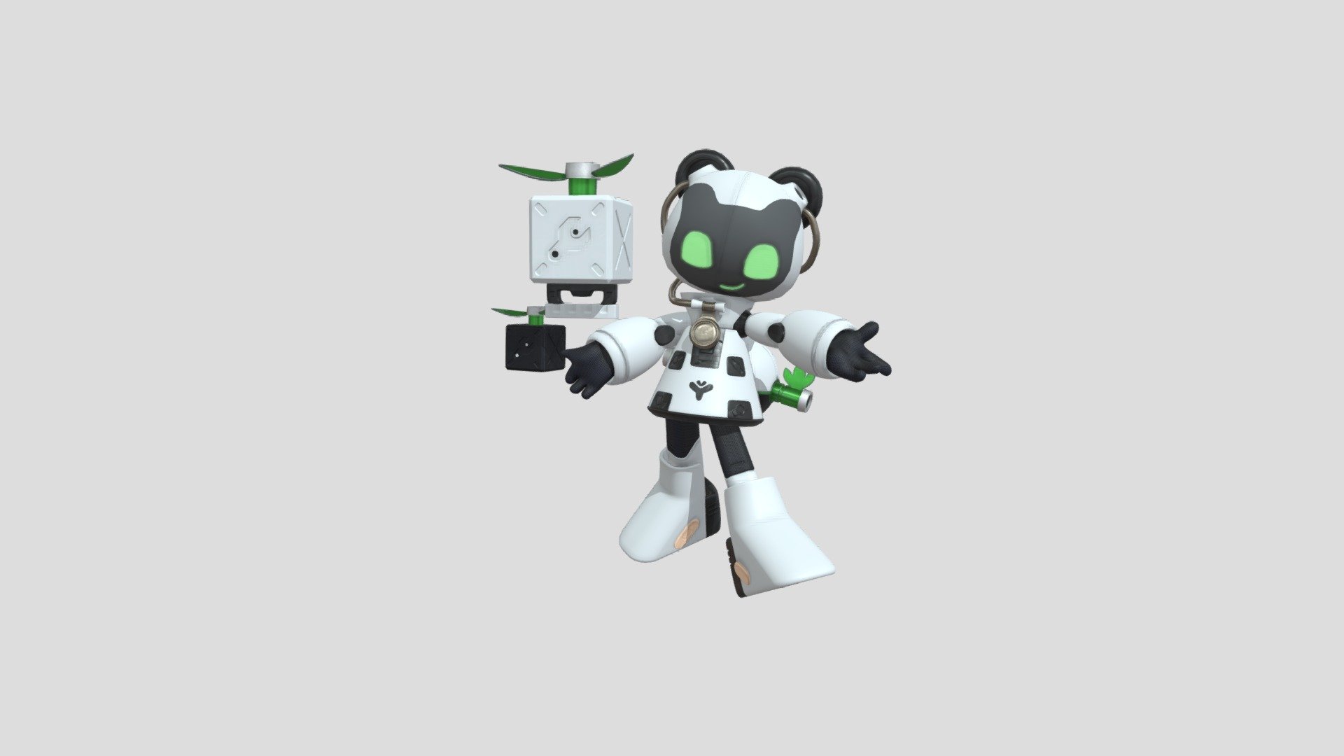 Cartoon Robot - 3D model by Nick_Fu [90a23bf] - Sketchfab