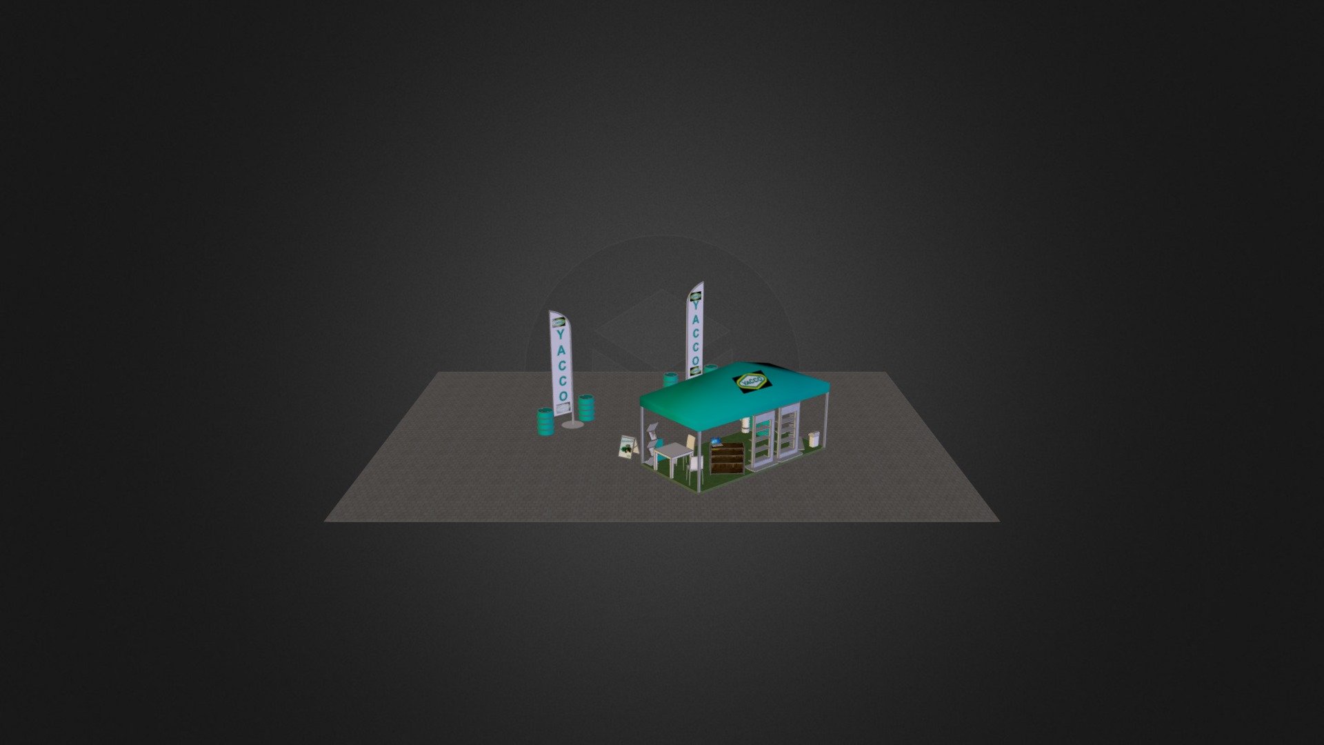 Stand YACCO - 3D model by ramsco [90a675f] - Sketchfab