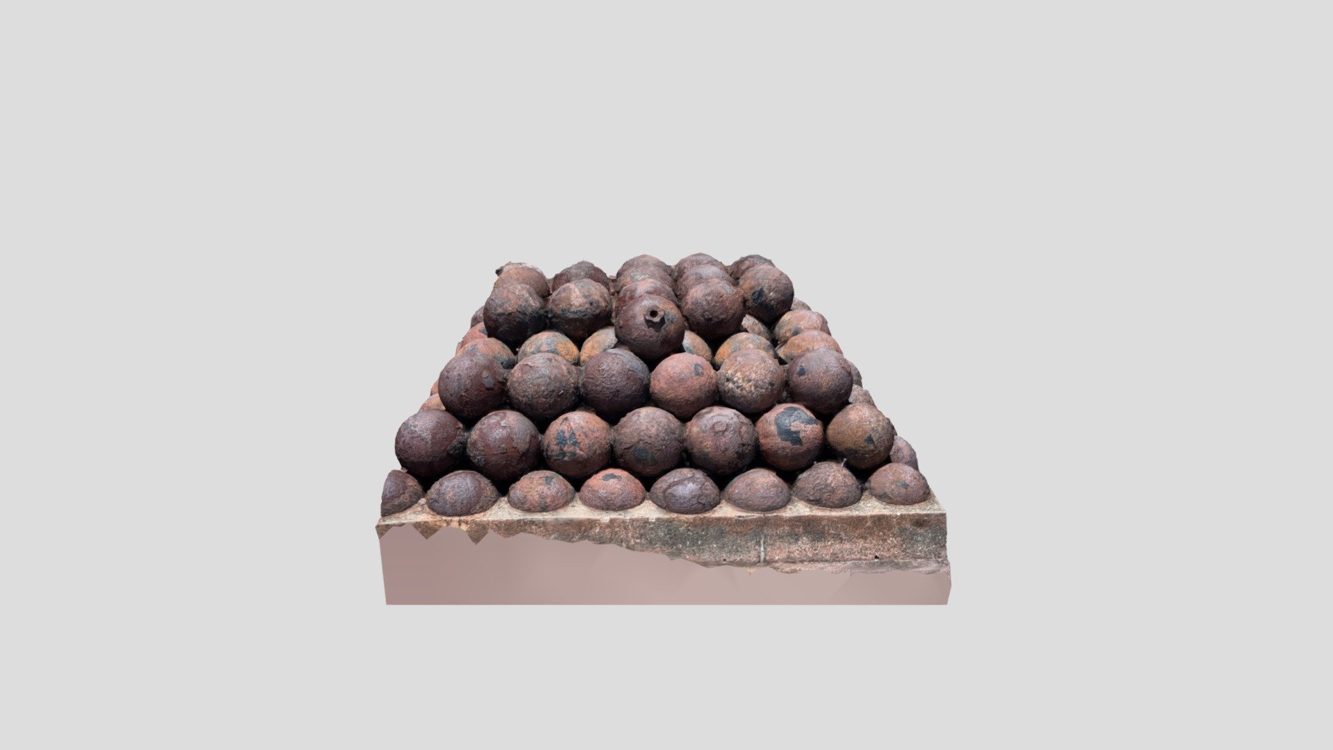 Stack of cannonballs - Download Free 3D model by bbhart [90a72cd ...