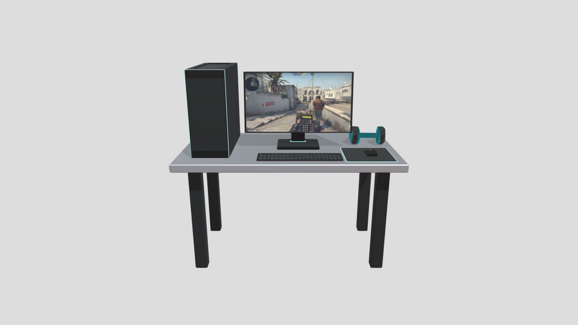 Computer Desk - Download Free 3D model by jussikajala [90a7e0b] - Sketchfab