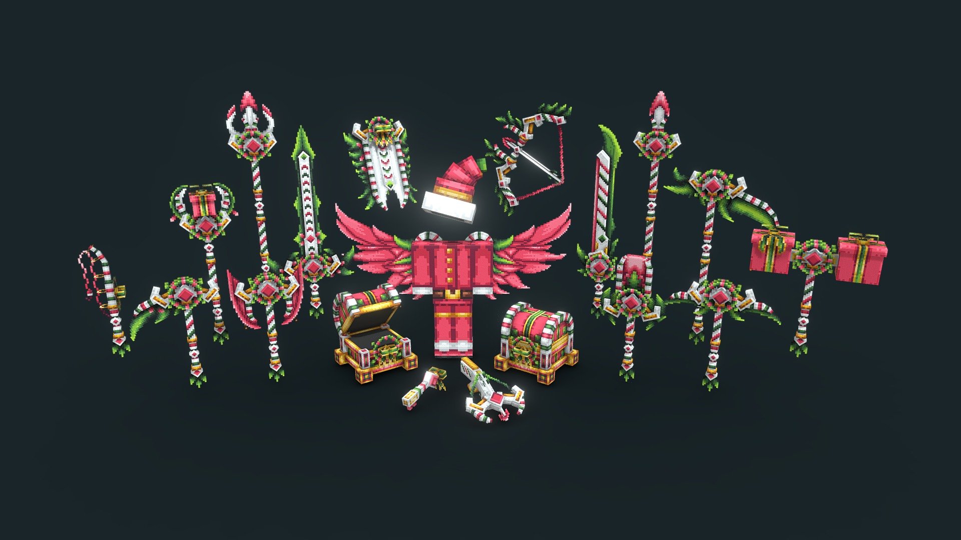 Xmas Weapons & Tools Set - 3D model by Polygony (@polygonymc) [90a8032 ...