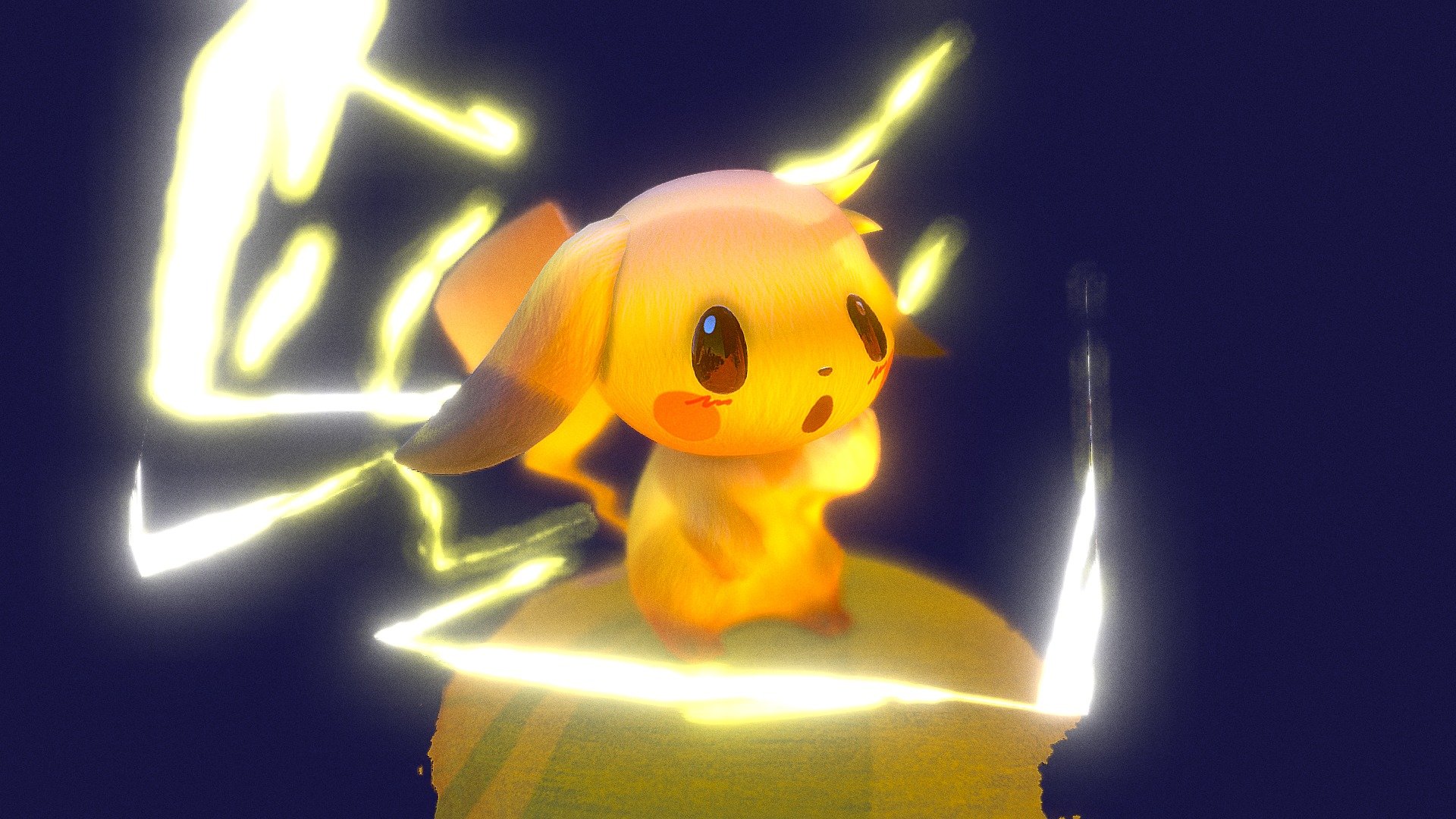 Pikachu Thunderbolt - 3D model by WillDesenha [90ac7d9] - Sketchfab