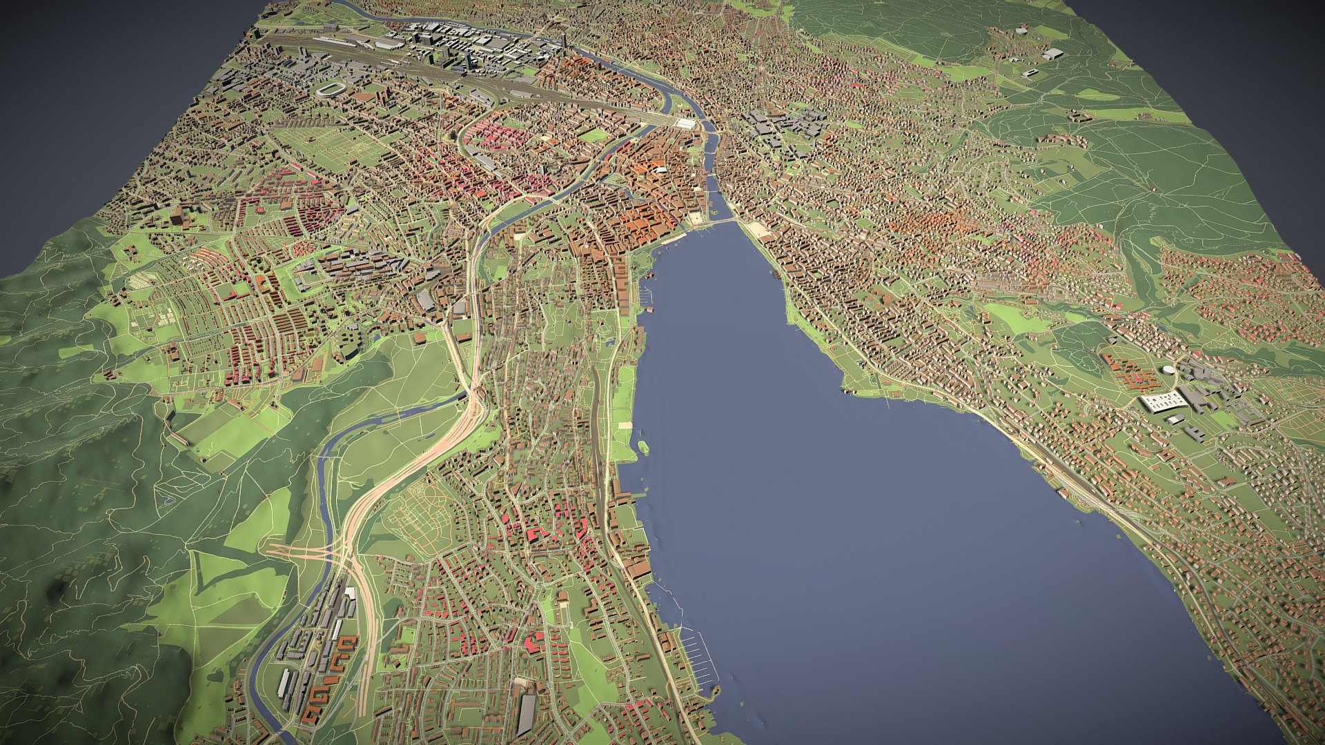 Zurich Switzerland - city and urban - Buy Royalty Free 3D model by ...