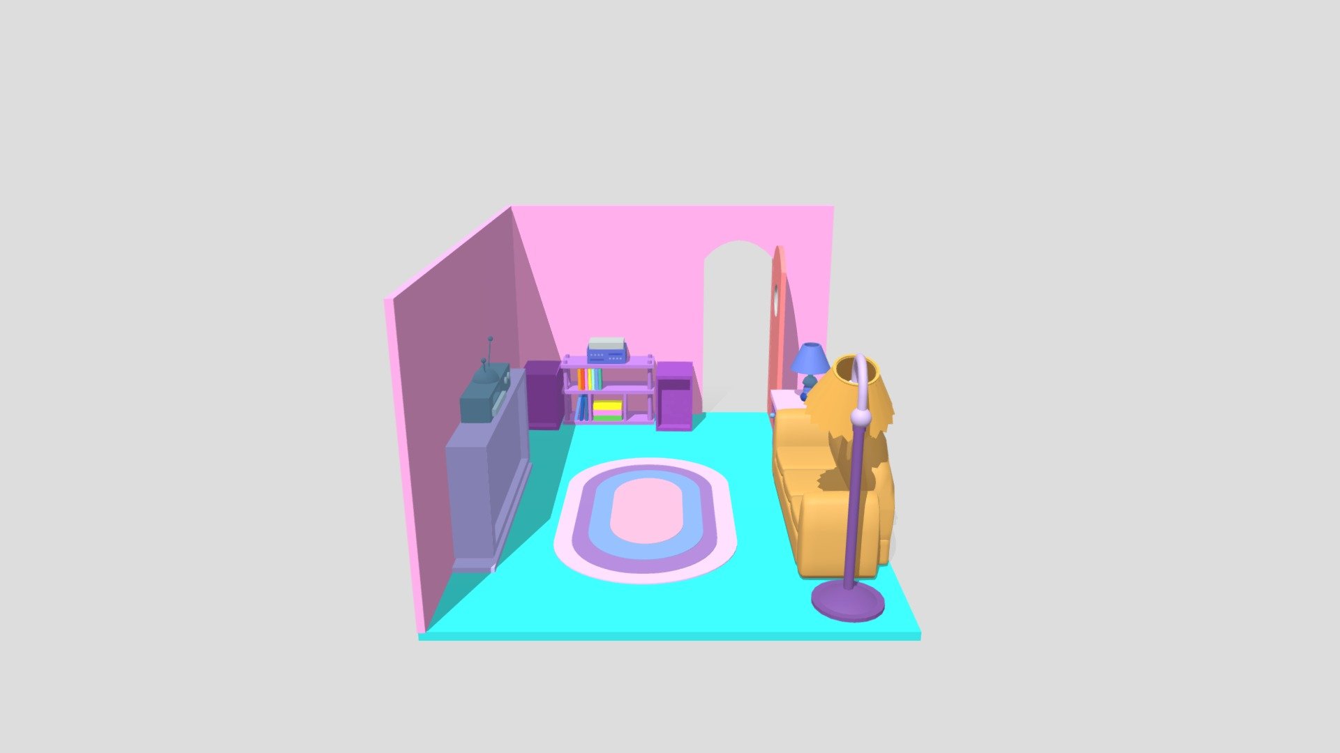 The Simpsons living room - Download Free 3D model by lsiliasmtz ...