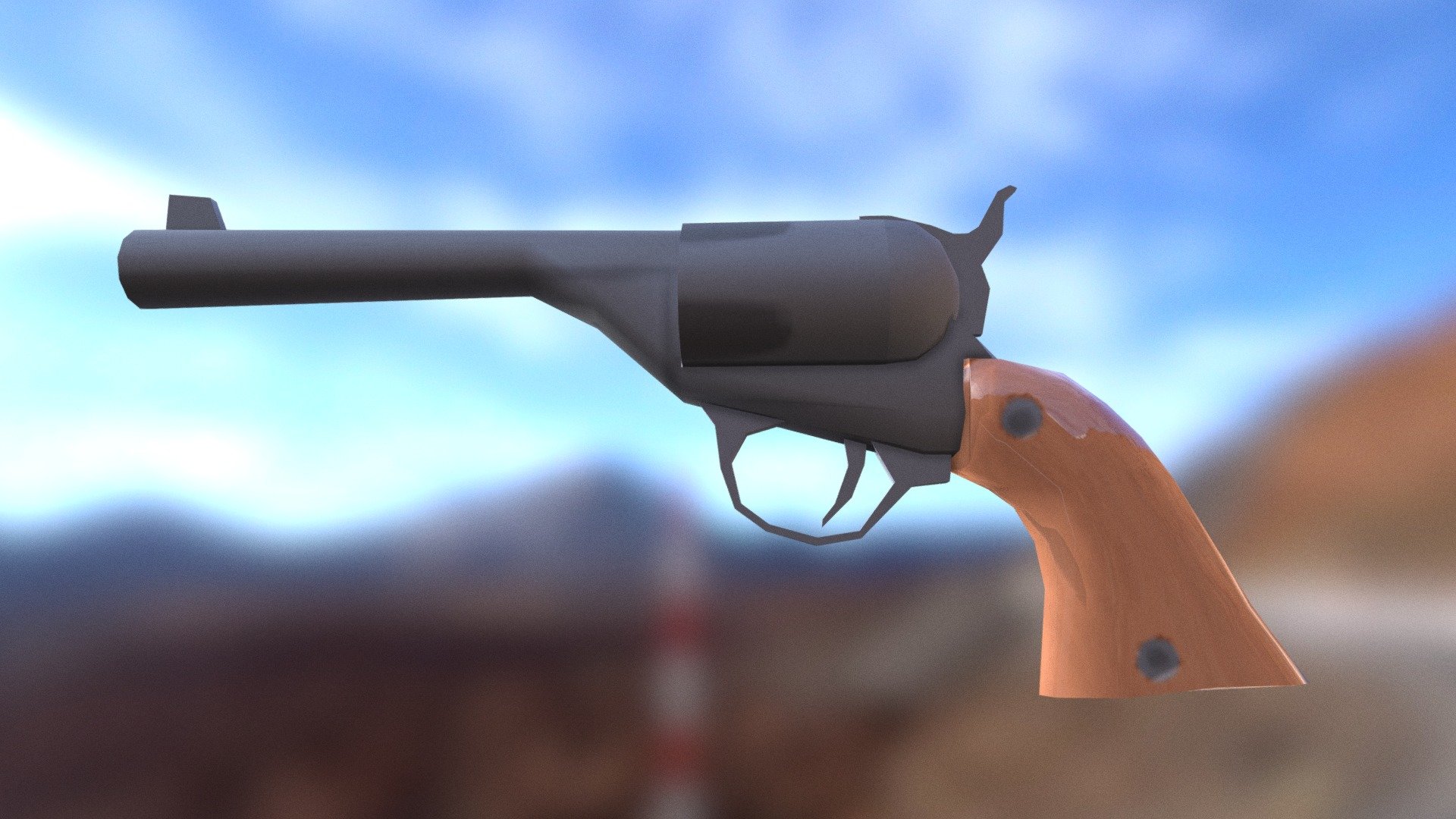 Lowpoly Cartoon Revolver - 3D model by Eduardo Lacerda (@Eduardo ...