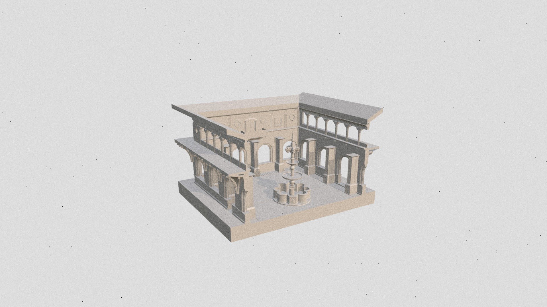 MOSTEIRO OIA - Fuente Picallo - 3D model by rodriguez + pintos ARQUITECTOS ...