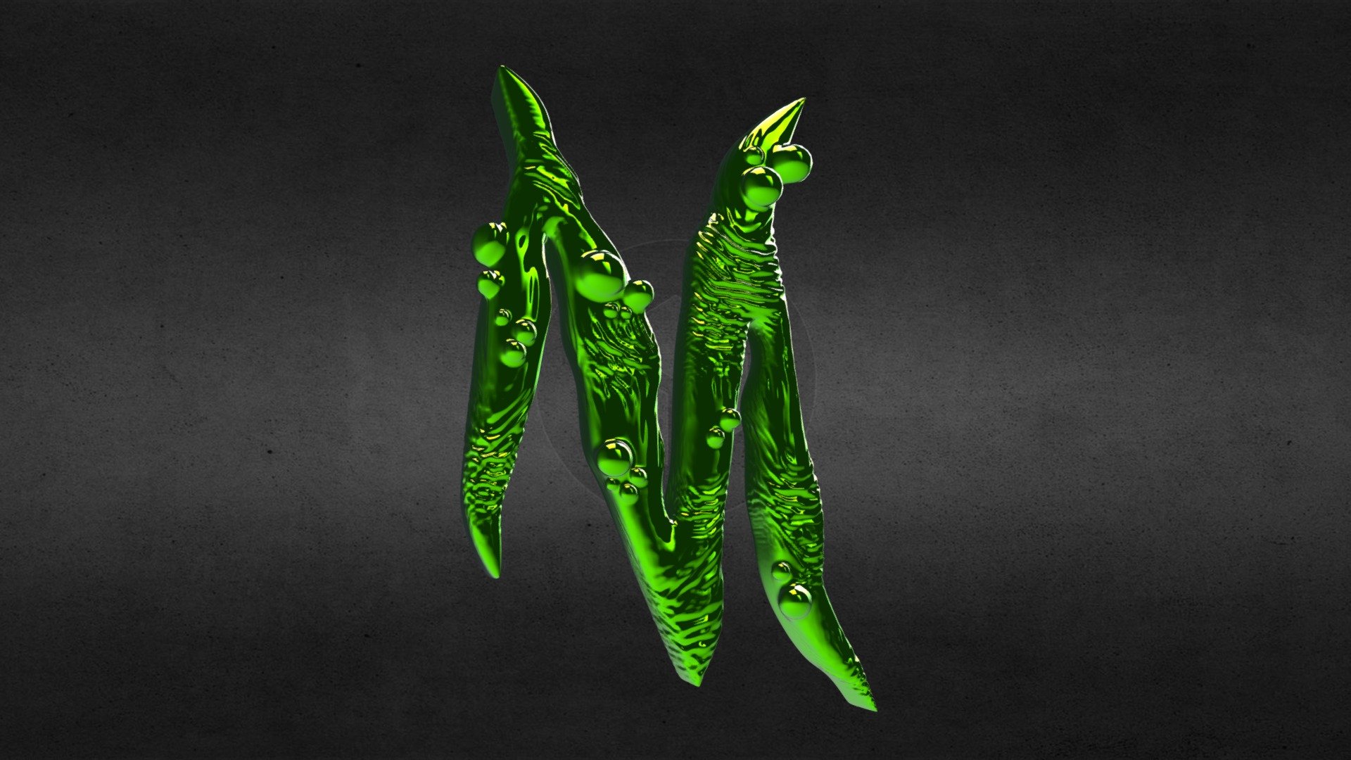 M letter - spooky typography - Download Free 3D model by creiaskeera ...