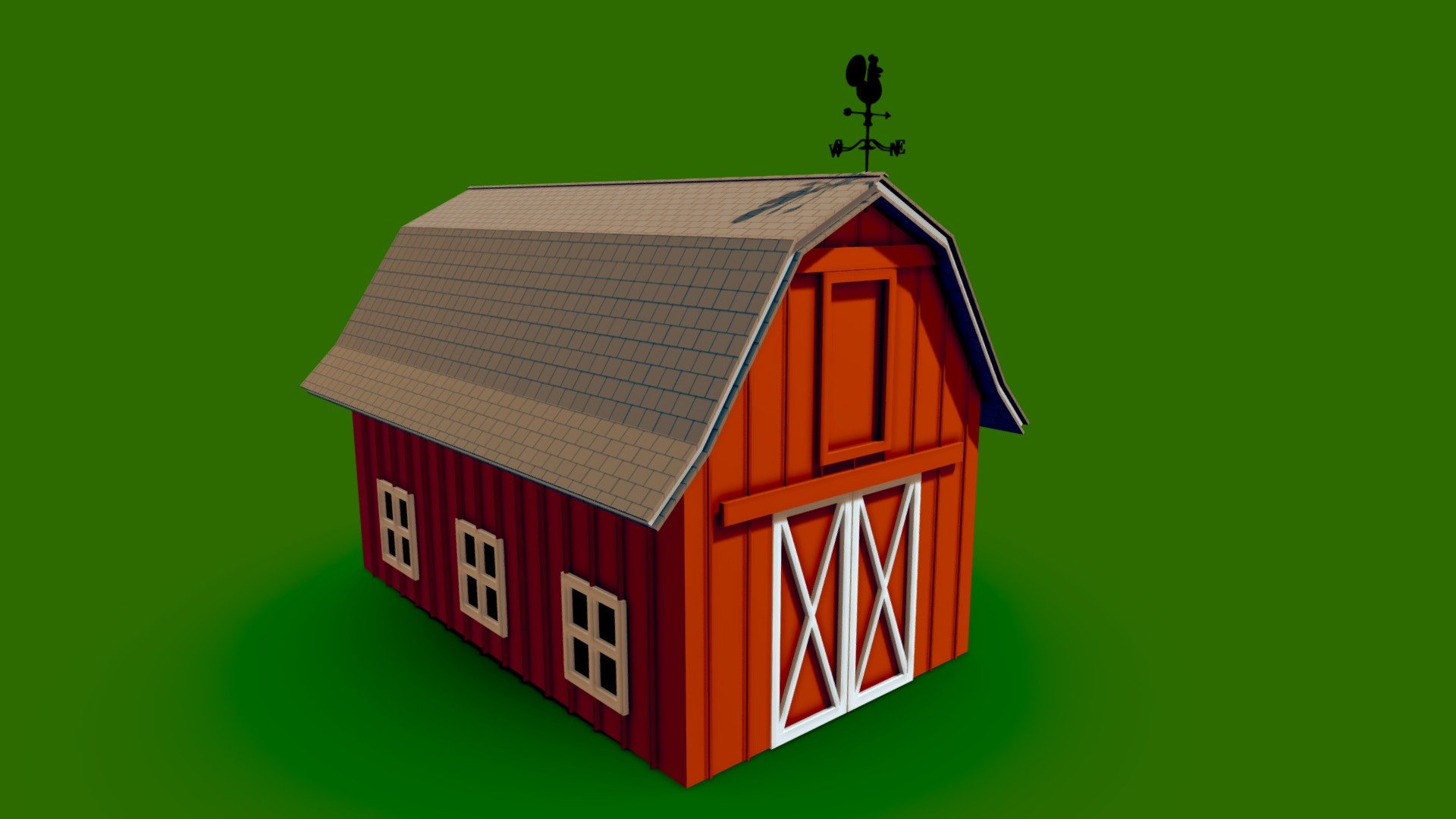 Low Poly Cartoon Barn - Buy Royalty Free 3D model by Toon Goo (@toongoo ...