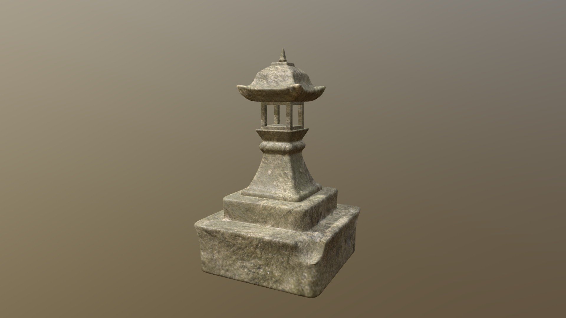 Stone lantern - 3D model by JustLeArt [90c1b02] - Sketchfab