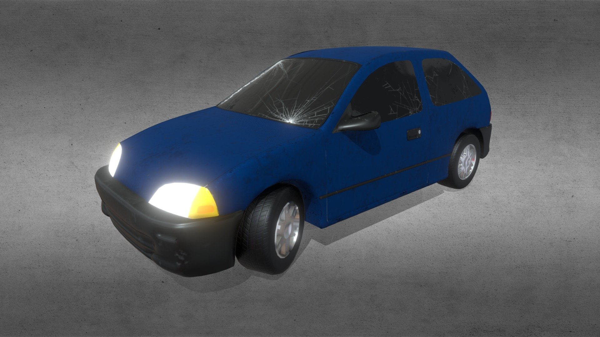 Old Chevrolet Geo Metro - Download Free 3D model by Vintar [90c79dd ...