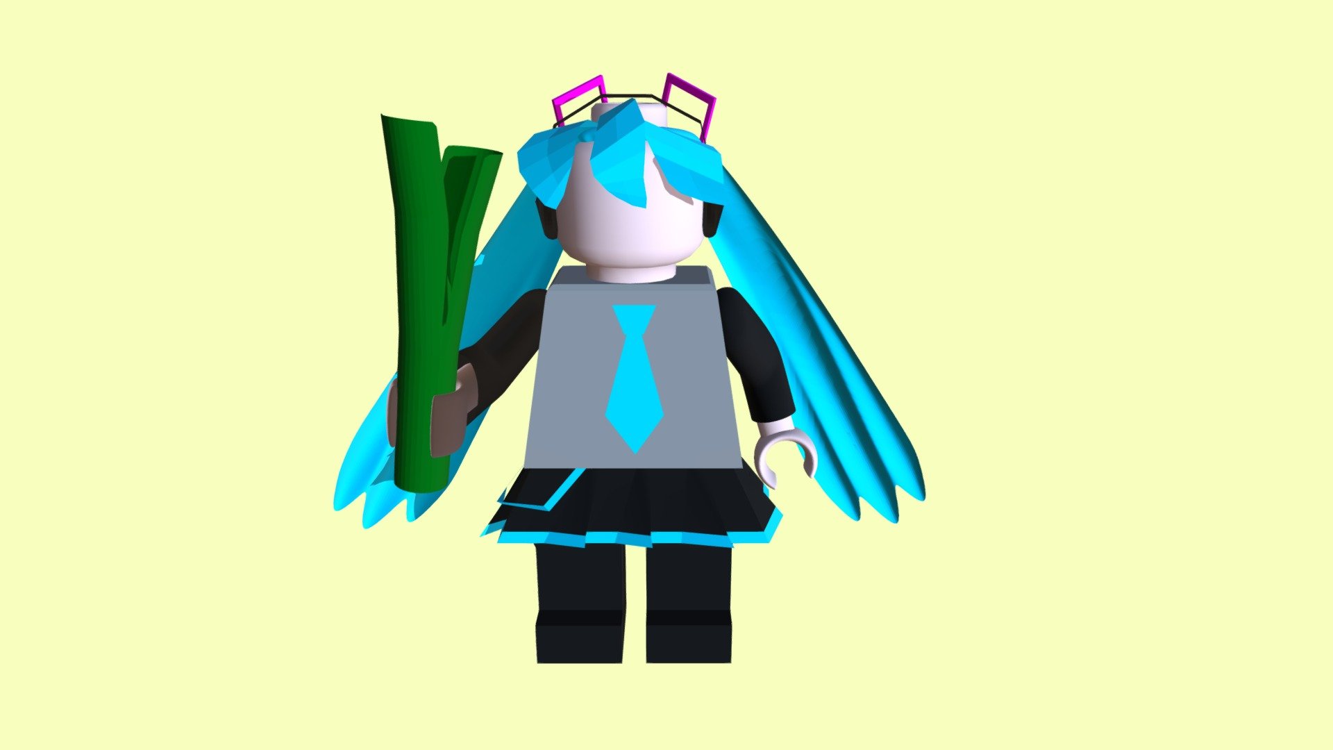 lego miku hatsune - 3D model by ilphonzo [90c7ea6] - Sketchfab