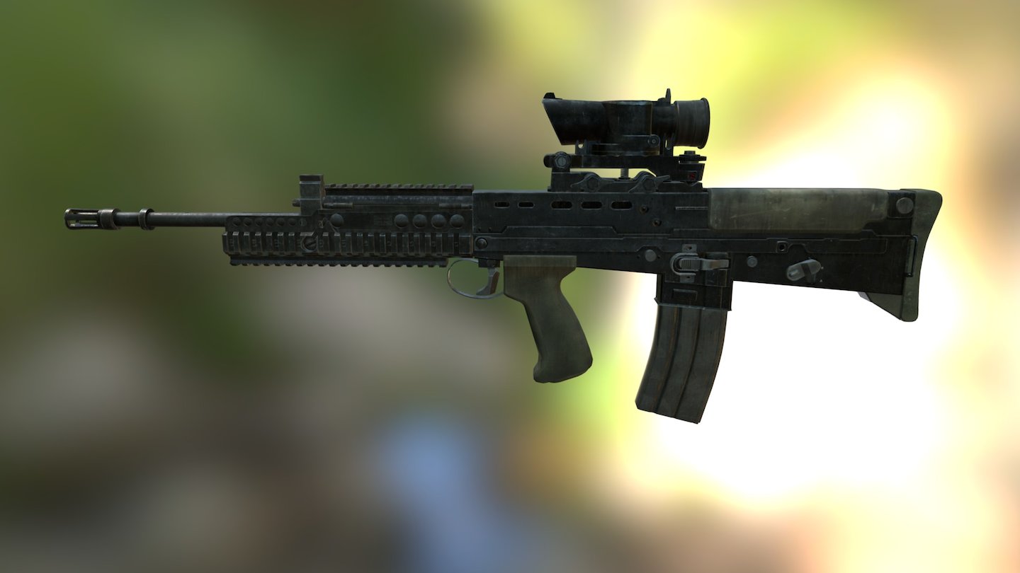 L85A2 (SA-80A2) - 3D model by voloshiniv [90c96d5] - Sketchfab