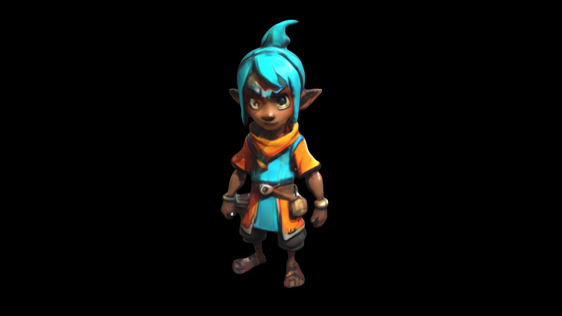 The illustration portrays an animated character - Download Free 3D ...
