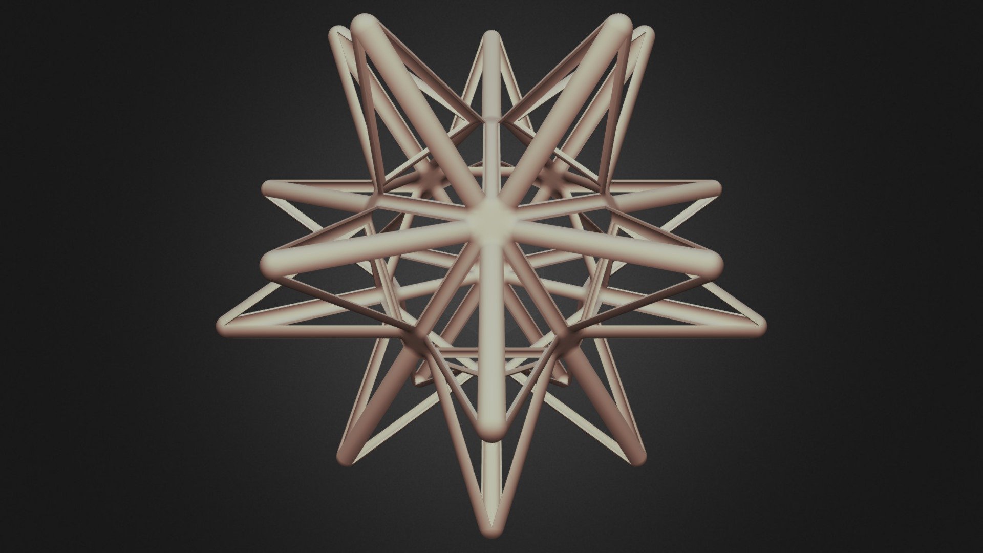 Wireframe Shape Great Stellated Dodecahedron - Buy Royalty Free 3D ...