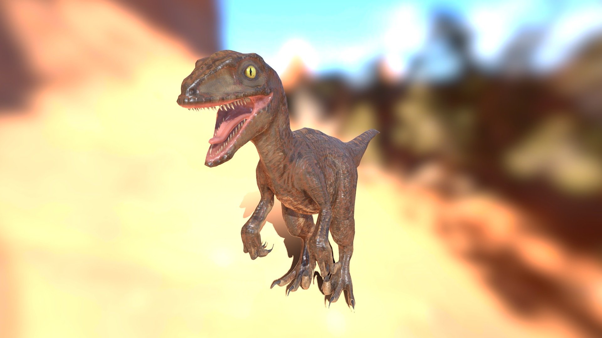 Jurassic Park Velociraptor - 3D model by Finley Searle (@FinleySearle ...