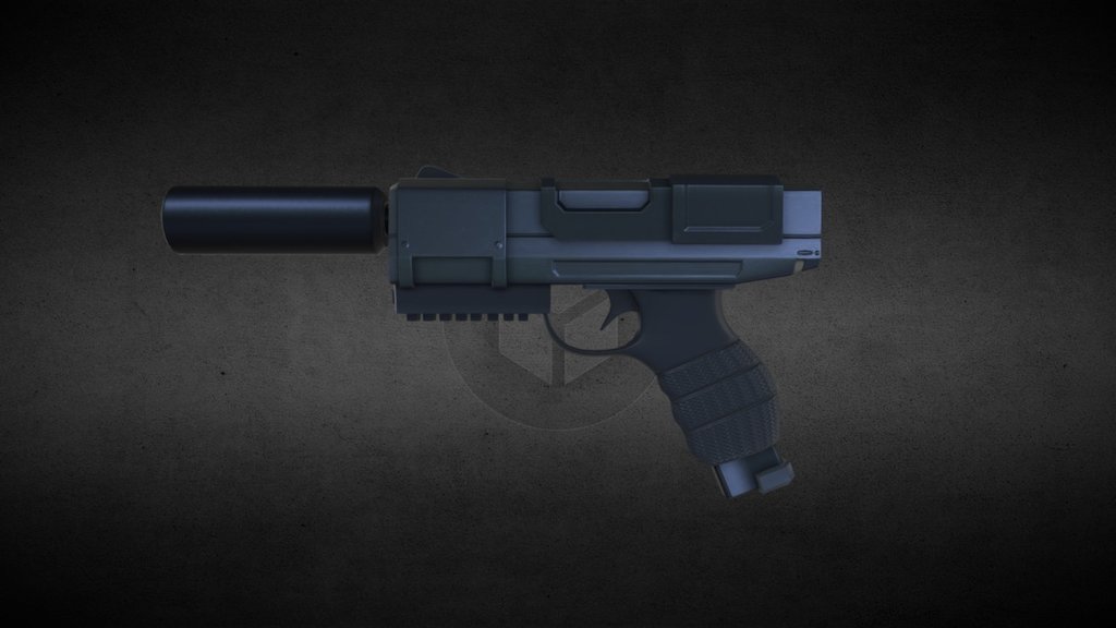 Silenced Pistol - 3D model by Chris Williams (@mrkoo1982) [90ddd29 ...