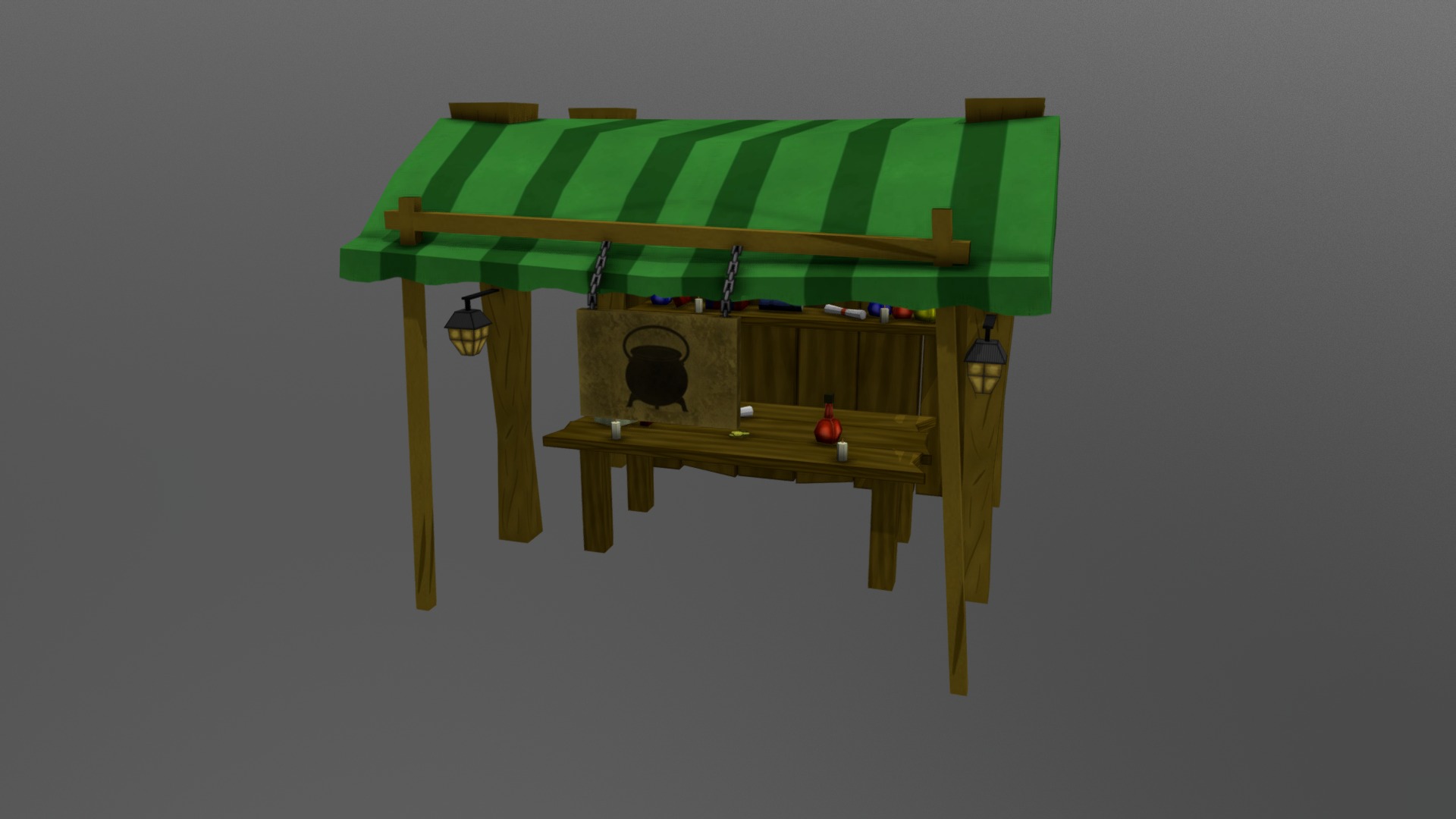 Market Stand - 3D model by mnemoxjr [90dfaed] - Sketchfab