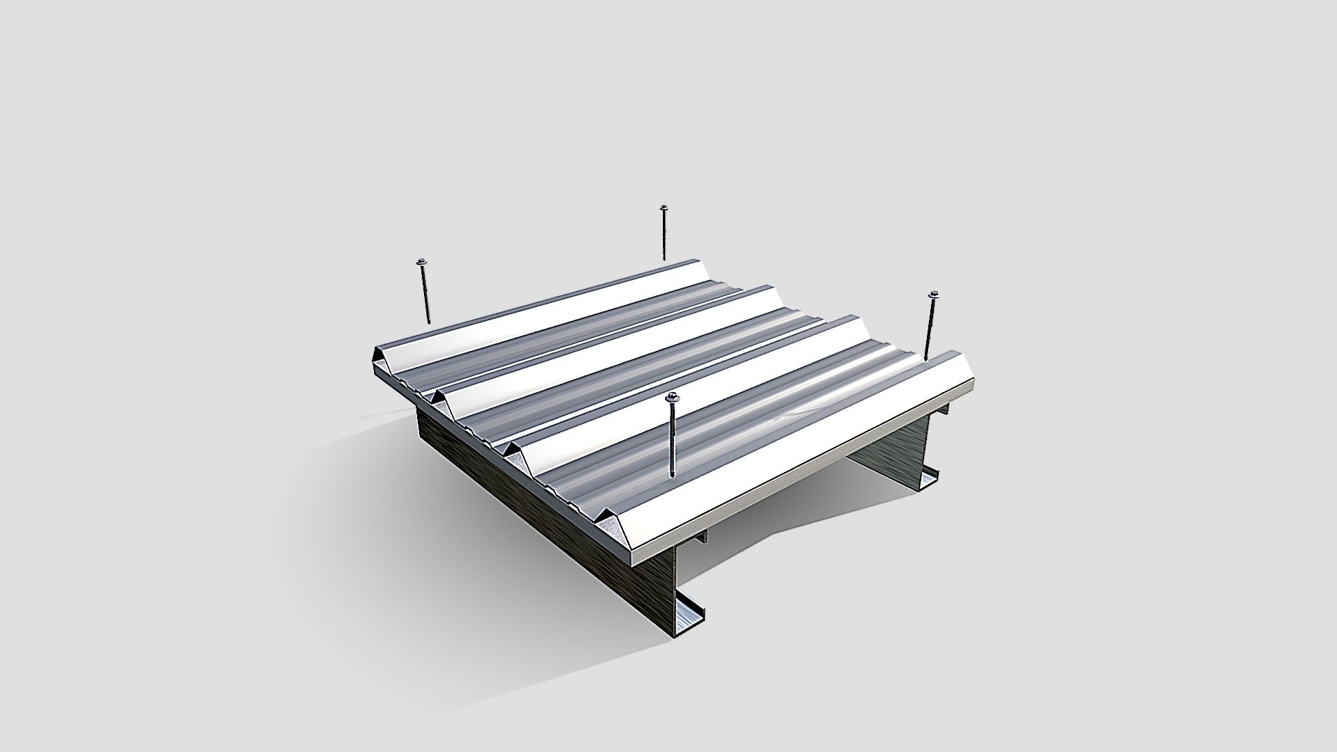 IBR Steel Roofing Sheet - Lamdaboard - 3D model by Engineering Edge ...