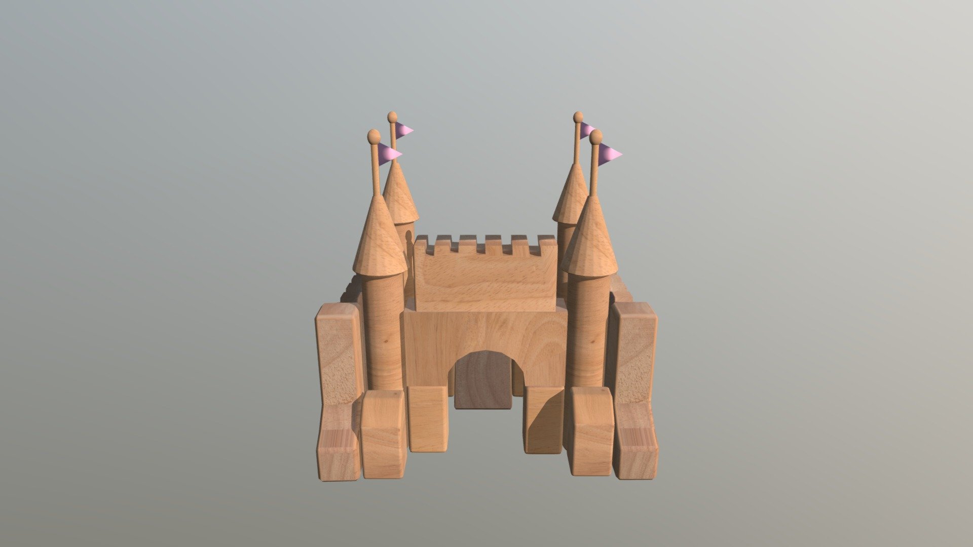 Advanced Block Castle - 3D model by Lala (@lalaburr) [90e4c5c] - Sketchfab