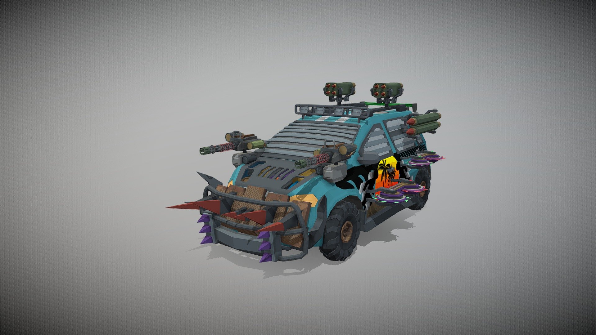 Low Poly Post Apocalypse Sport car - 3D model by Modus Studio ...