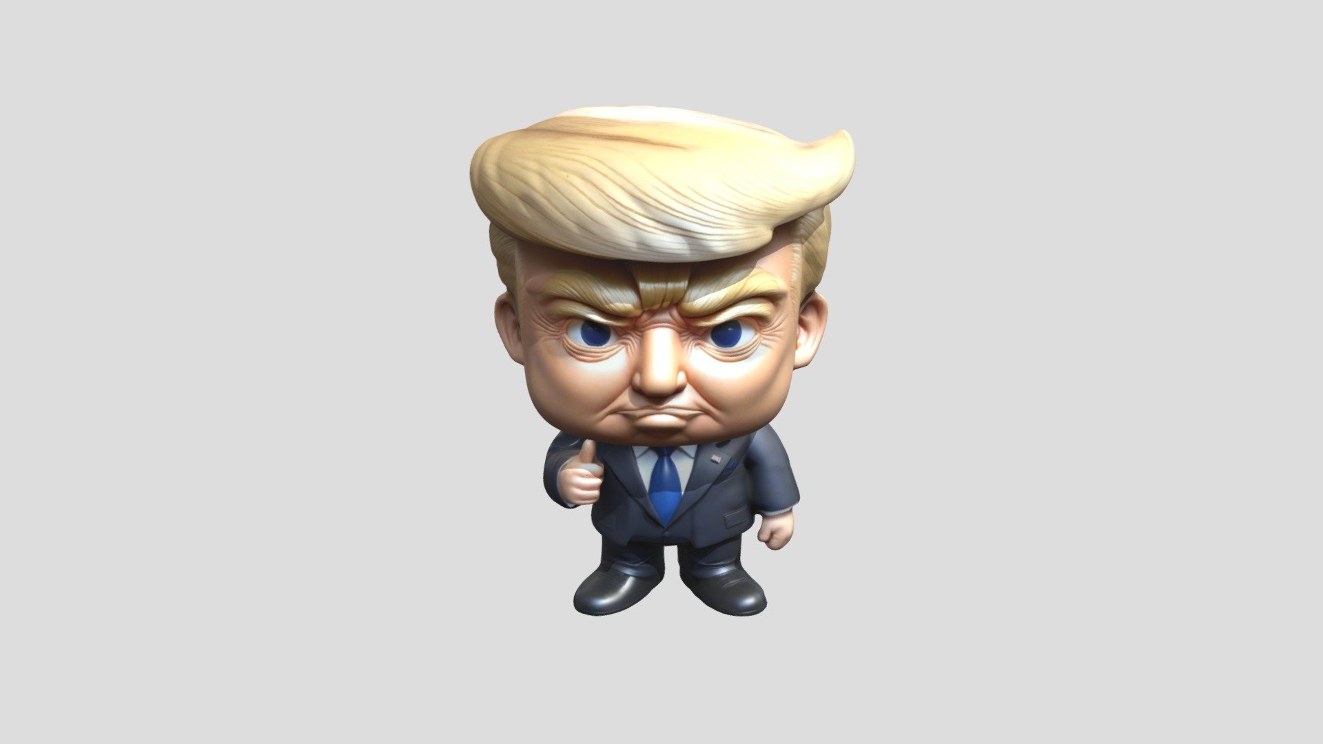 Donal Trump Chibi - 3D model by Andre3D [90e98cb] - Sketchfab