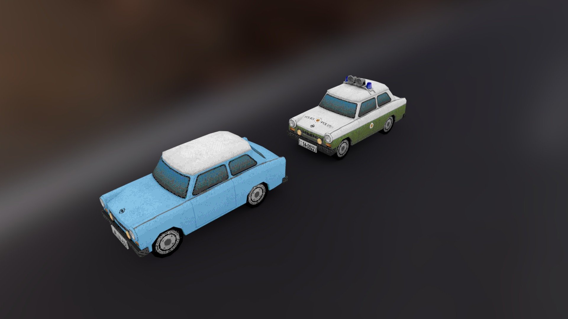 PSX/Retro EastGerman Trabant (Civilian & Police) - Download Free 3D ...