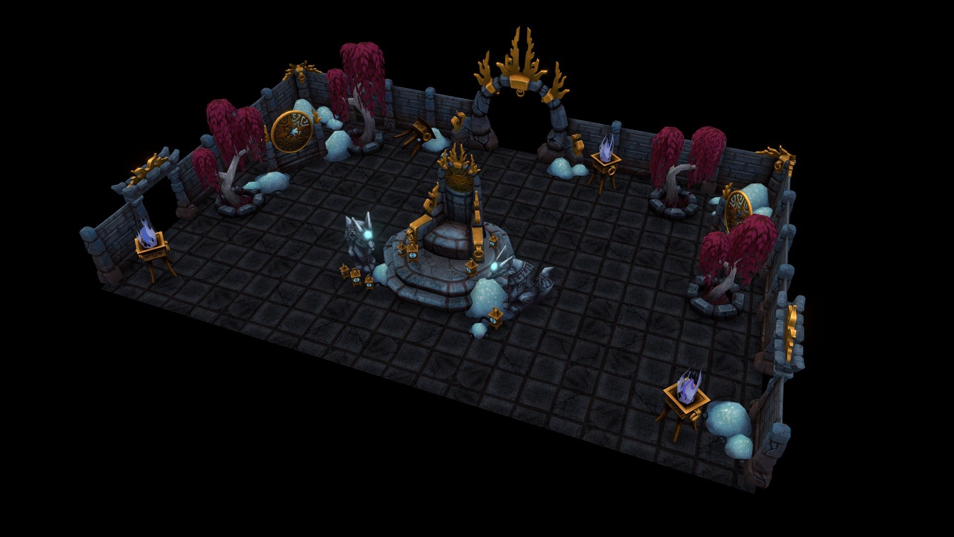 scene throne - 3D model by Ro (@ferro304calamum) [90efeae] - Sketchfab