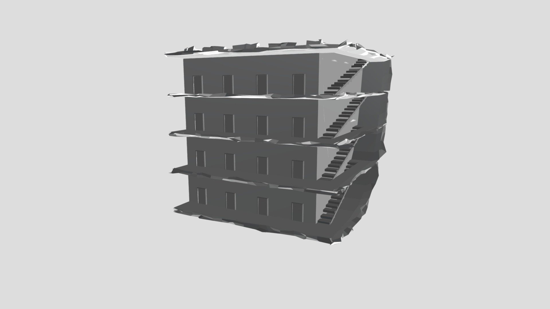 Apartments complex model right - 3D model by Joseph Shanley (@Joeker ...