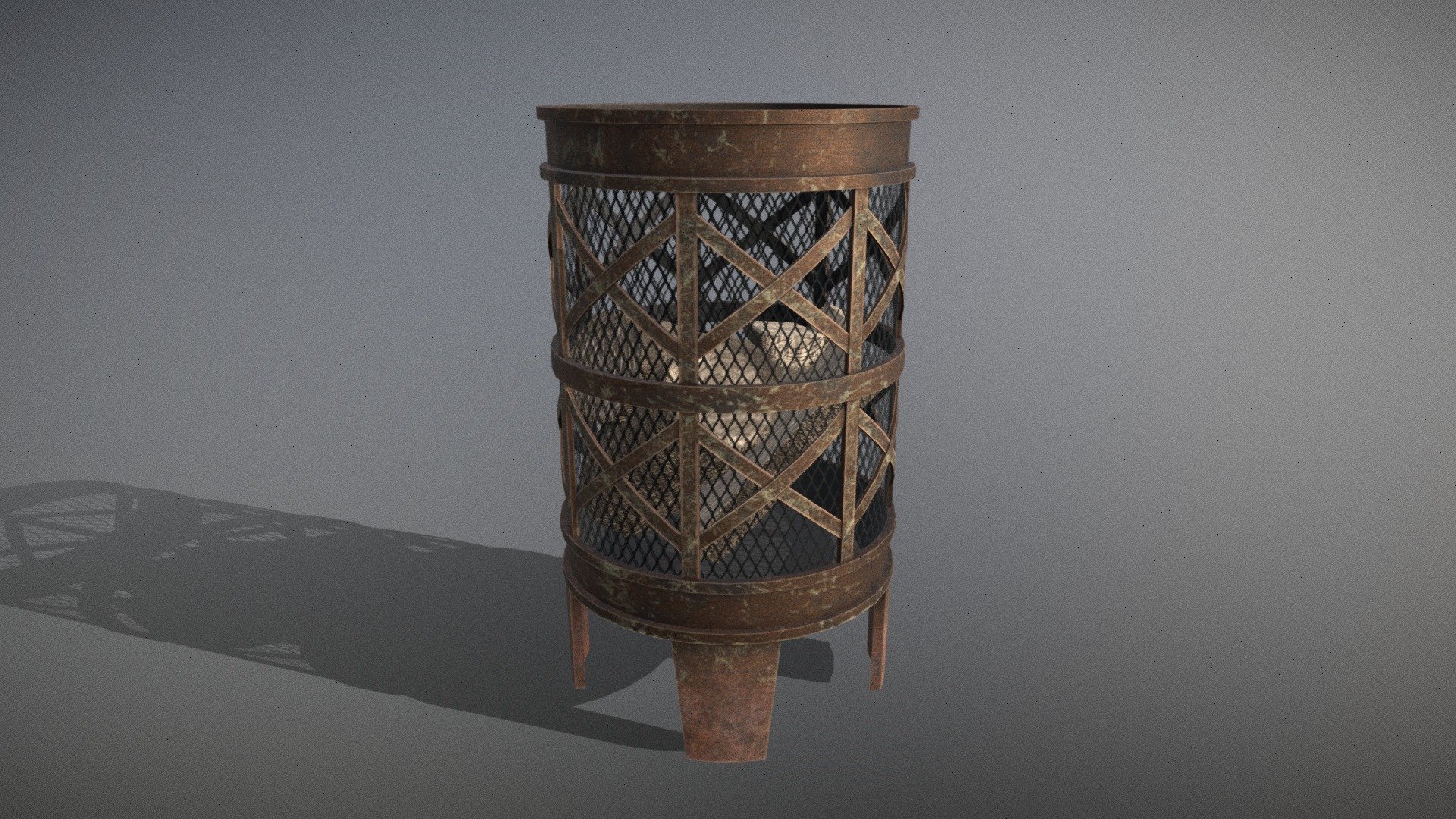 Post-apocalyptic brazier - Download Free 3D model by ...