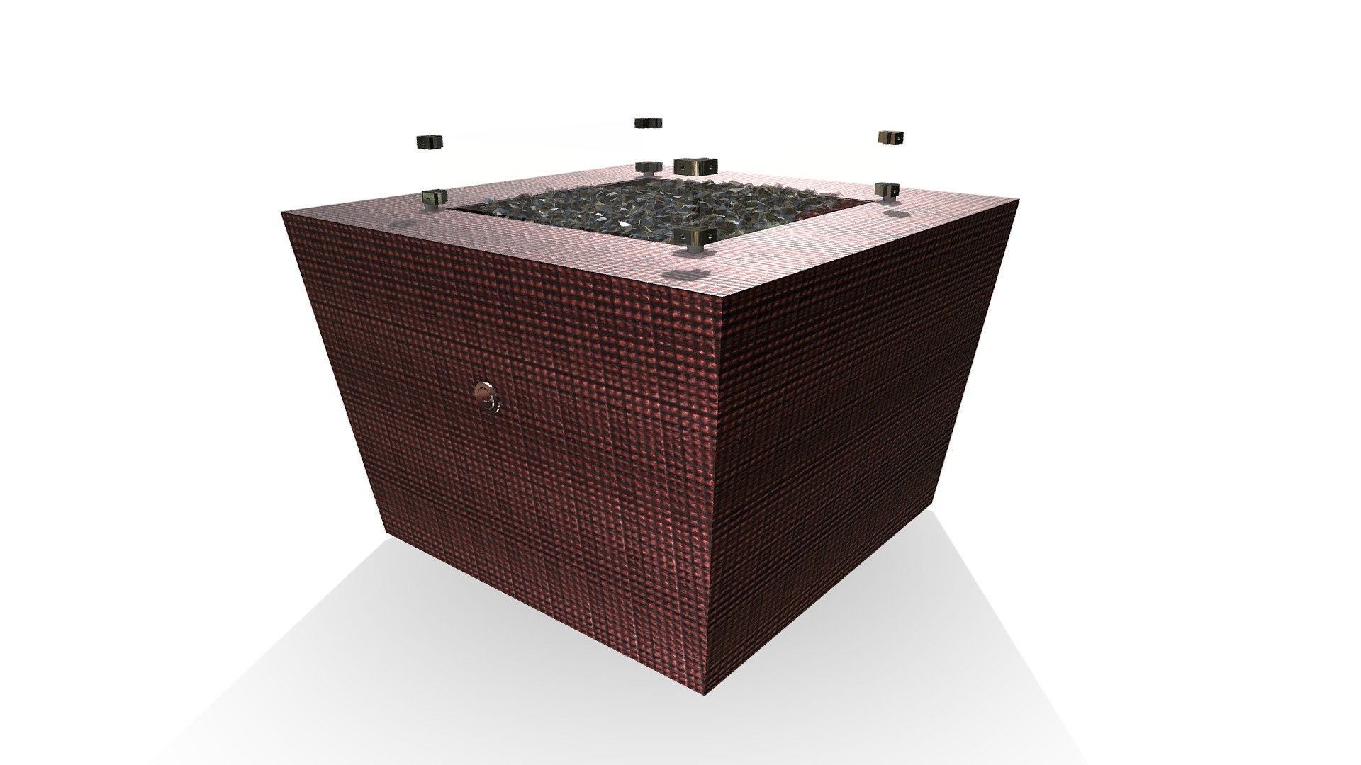 Redan Fire Pit Table - Hammered Copper - 3D model by kirkfowler ...
