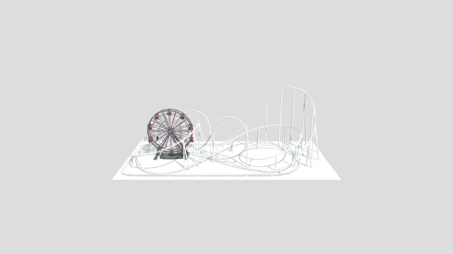 Theme park - Download Free 3D model by Kao041 [90f5a6e] - Sketchfab