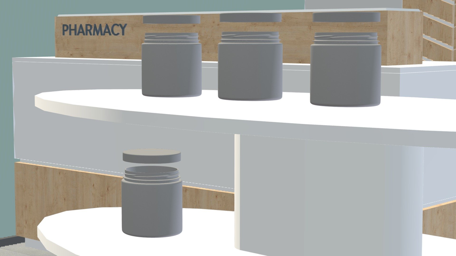 Pharmacy with plastic jar - 3D model by carlos (@spacesketch.xyz ...